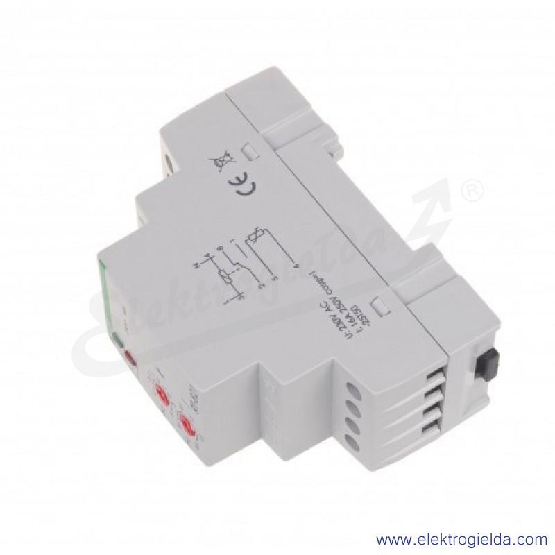 Regulator temperatury RT-821, 230VAC, 16A, 1NO1NC, -4...5°C, montaż DIN