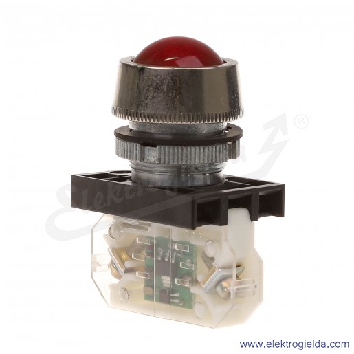 Lampka sygnalizacyjna NEK22M-LDSc 24-230V AC/DC czerwona klosz sferyczny