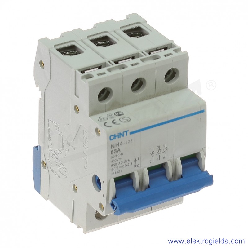 Rozłącznik modułowy 971021, NH4-125, 3P, 63A