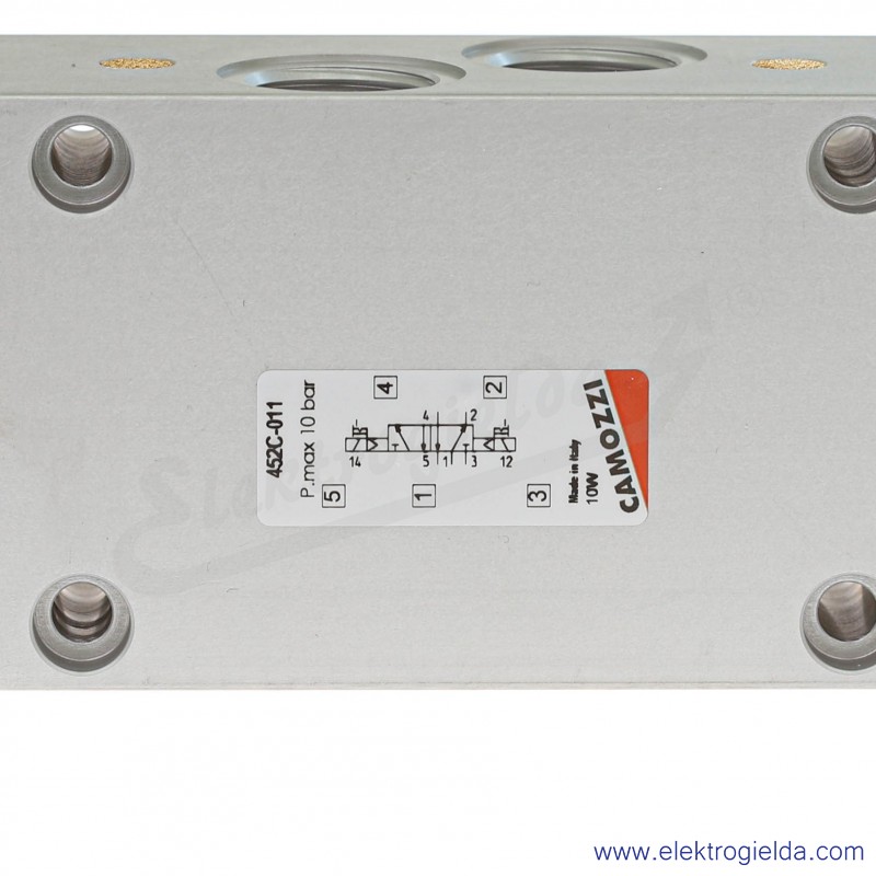 Zawór rozdzielający elektromagnetyczny 452C-011, 5/2 bistabilny, G1/2 ...