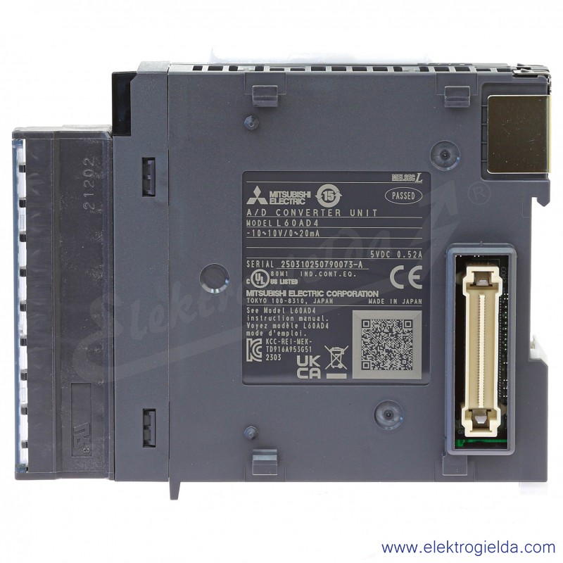 Moduł wejść analogowych L60AD4 L-Serie 4 wejścia analogowe prądowe lub ...