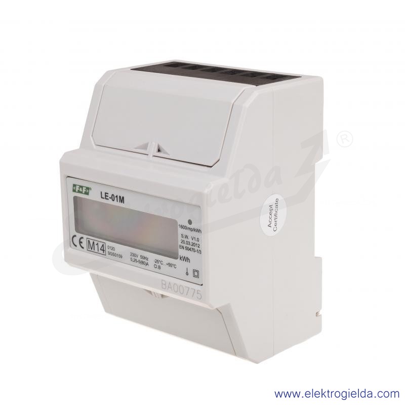 Licznik energii elektrycznej LE-01M MODBUS RTU, 230VAC, jednofazowy ... Licznik energii elektrycznej LE-01M MODBUS RTU, 230VAC, jednofazowy ...