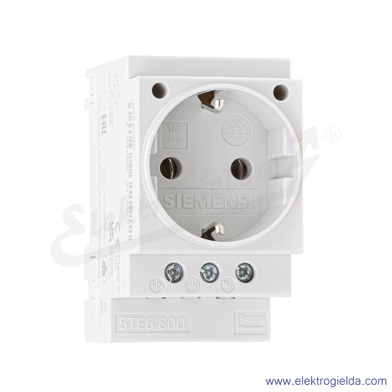 Gniazdko modułowe 5TE6800 SCHUKO 16A, zgodne z VDE 0620, do instalacji ...