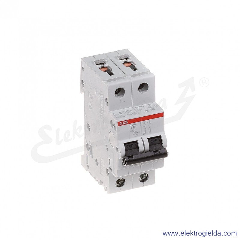 Wyłącznik nadprądowy S202-B6 2P B 6A AC 6kA