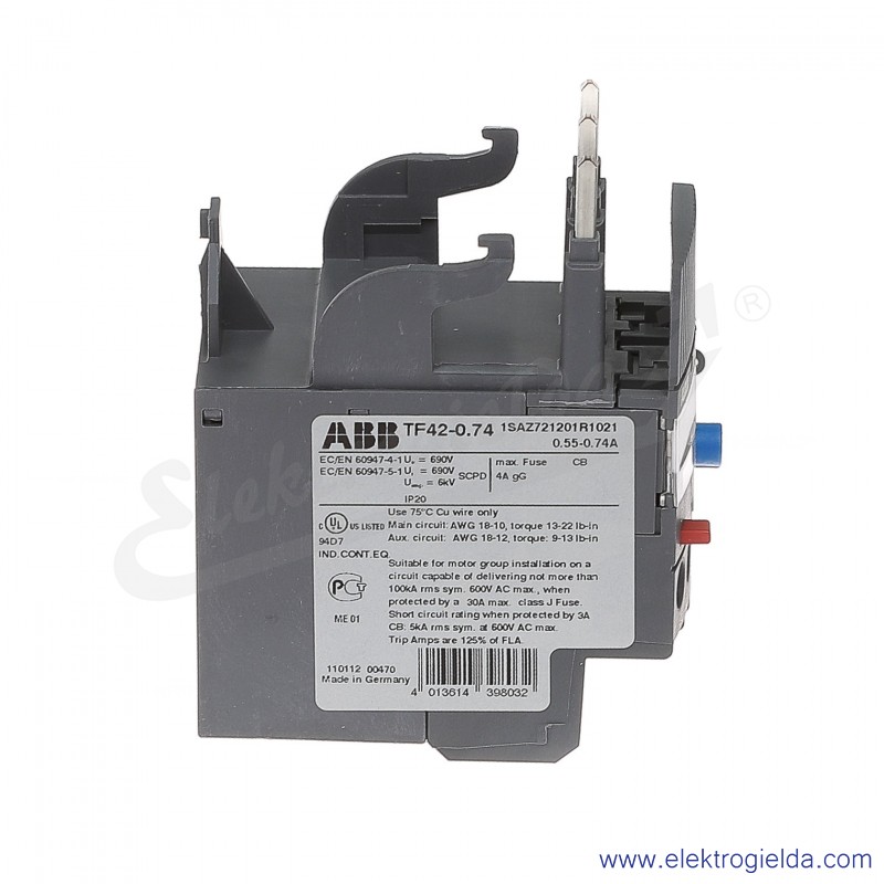 Przekaźnik termiczny TF42-0.74 0.55-0.74 A